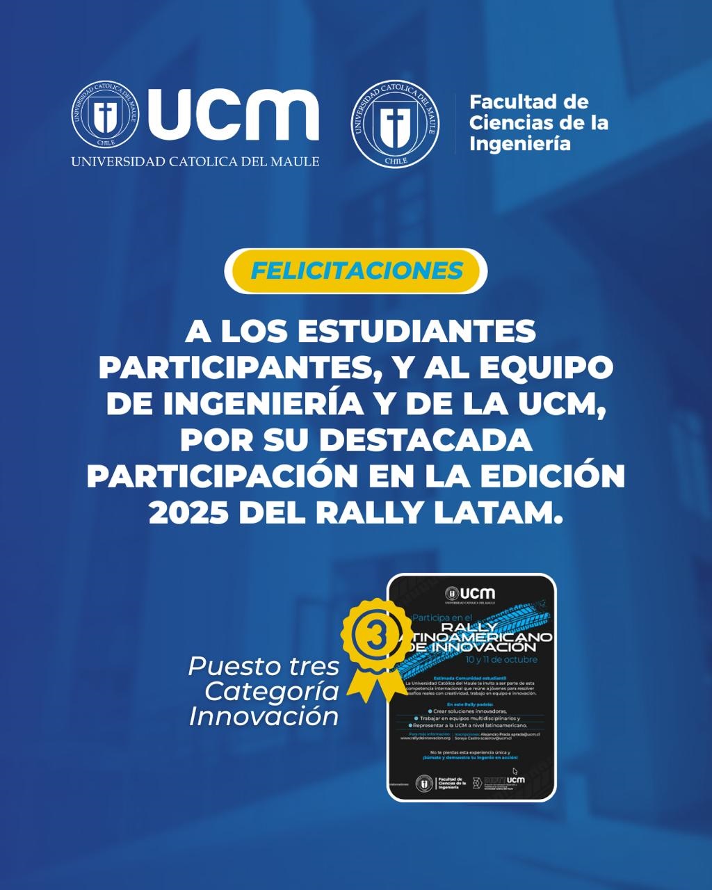 Reconocimiento a la Comunidad FCI por su destacada participación en Competencia Universitaria ...